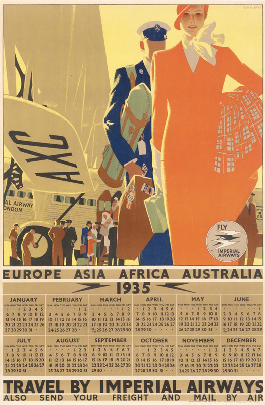 Imperial Airways 1935 Calendar