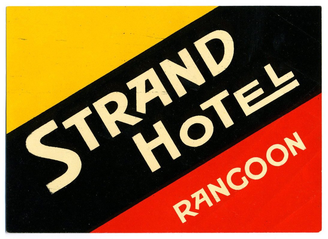 Strand Hotel Rangoon (Luggage Label)