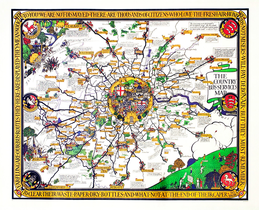 The Country Bus Services Map